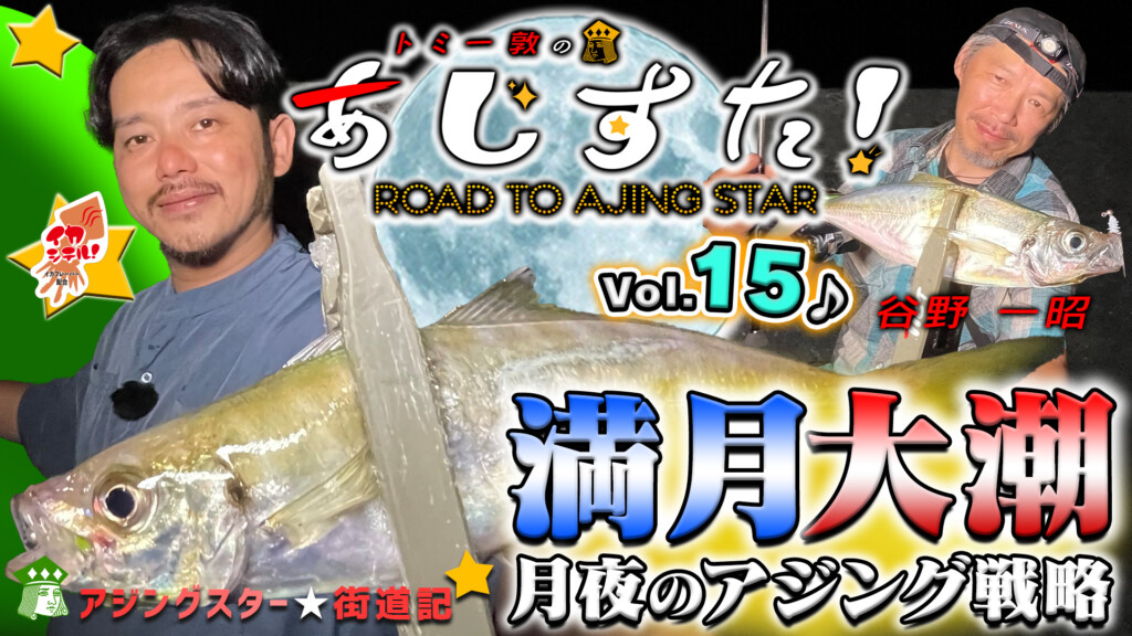 トミー敦のあじすた！vol.15「満月大潮でも釣れる！トミー敦のHOW TO アジング」 | 釣りの総合動画サイト「Vish（ヴィッシュ）」